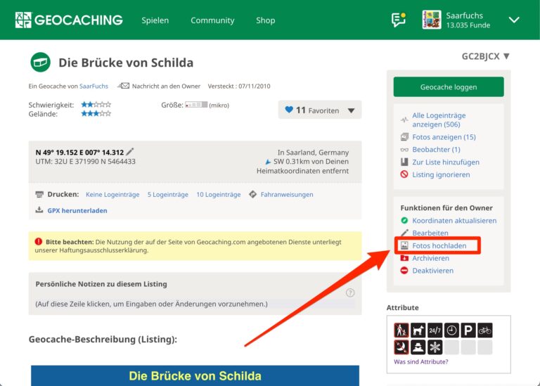 Anleitung: Ein Banner für den eigenen Geocache anlegen » Saarfuchs on Tour!