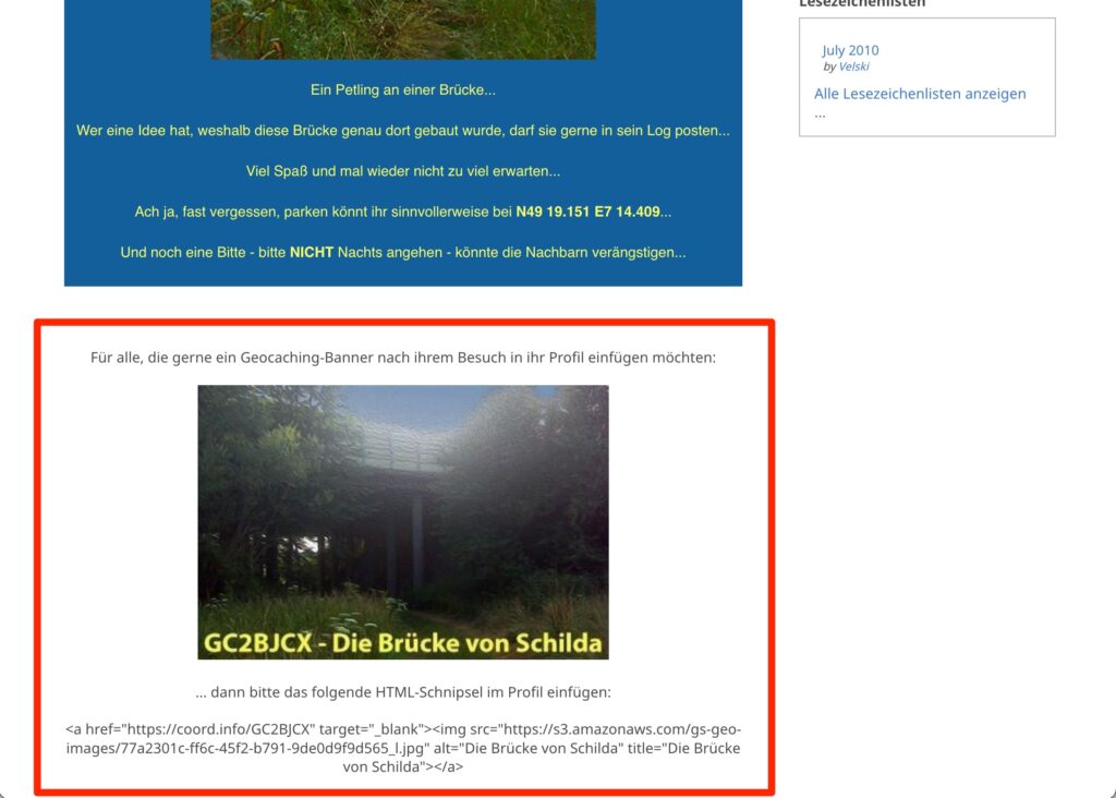 Anleitung: Ein Banner für den eigenen Geocache anlegen » Saarfuchs on Tour!