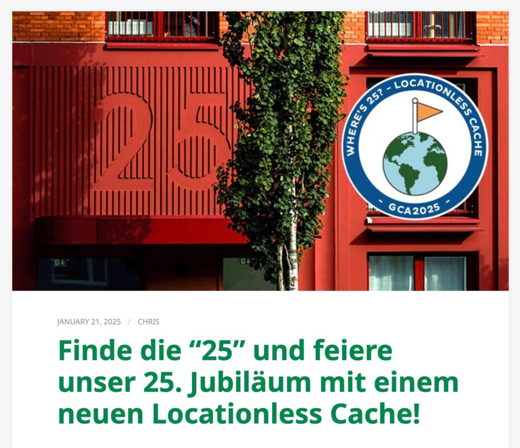 Ein neuer Locationless Cache für 2025 kommt! » Saarfuchs on Tour!