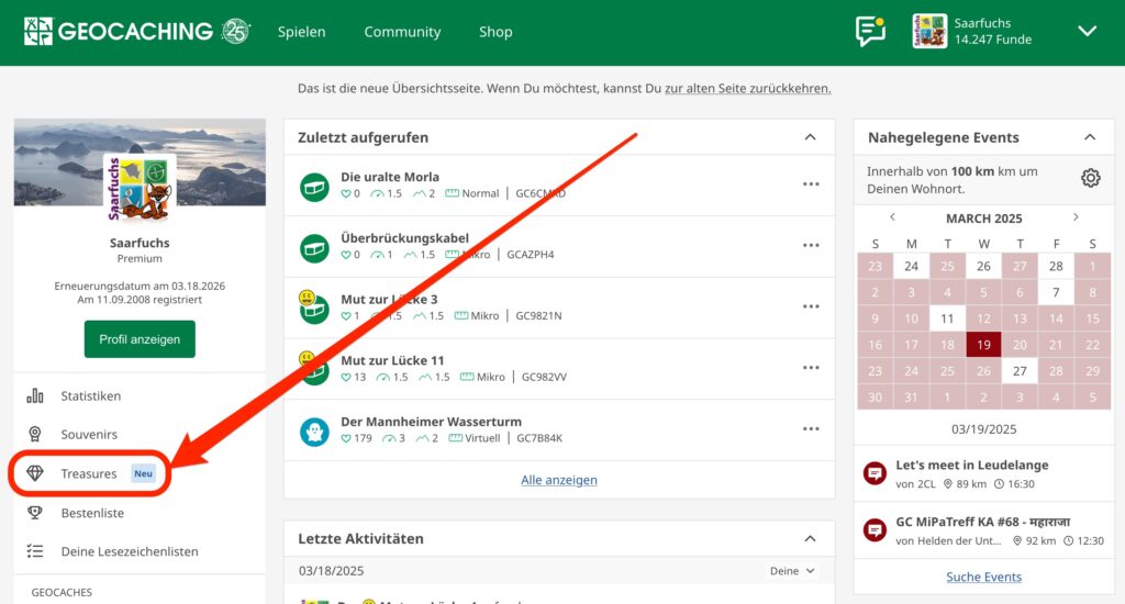 Die kleine Treasure-Anleitung (Tutorial) für Web und App » Saarfuchs on Tour!